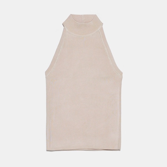 Zara | Tops | Nwt Zara Knit Backless Halter | Poshmark